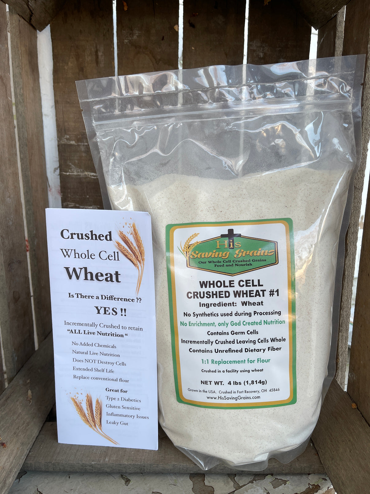 His Saving Grains Crushed Wheat (4lbs) – The Farm On Central